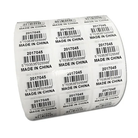 Buy Custom Product Barcode Sticker Label Printing Waterproof Adhesive ...