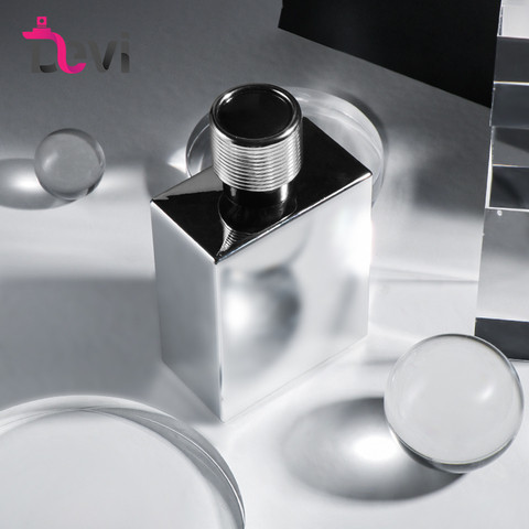 Buy Devi Glass 100ml Perfume Bottles Silver Plating Mens Parfum Bottle ...