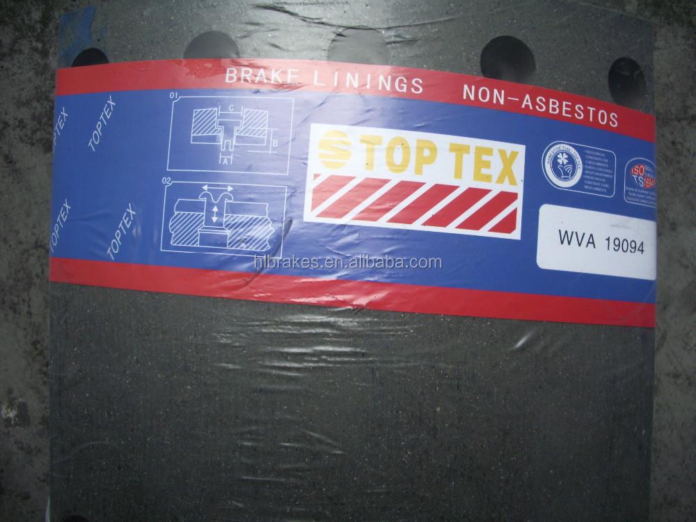 Buy Heavy Duty Truck Brake Shoes Brake Lining 19939 Vl88/1 from Zaoyang ...