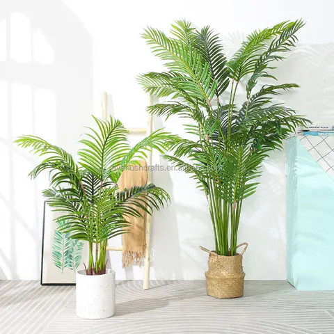 Buy High Quality 120-240cm Plam Tree Plastic Leaf Small Large Potted ...
