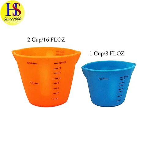 Buy Large Capacity 250ml & 500ml Food Grade Silicone Measuring Cups ...