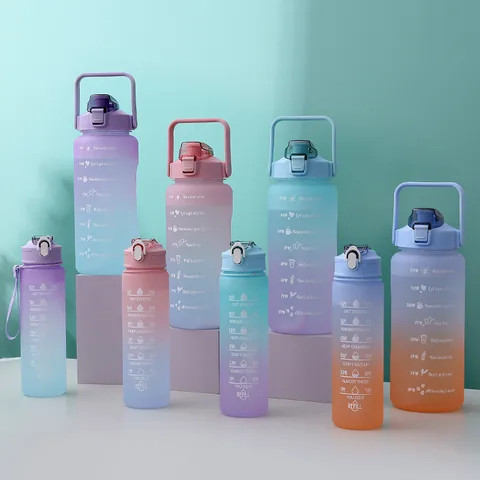 Buy New Design 750ml Gradient Color Gym Cool Bottle Water Reusable ...