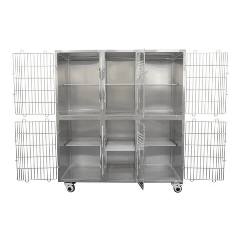 Buy Pets Hospital Cages Animal Cages With Wheels Movable Dog Cat Used ...