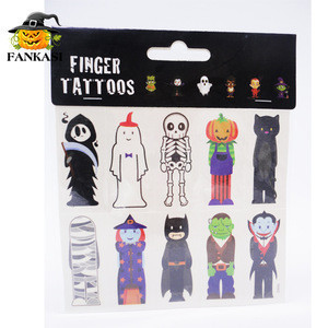 Buy Popular Halloween Cartoon Finger Figure Tattoos Stickers Doll ...