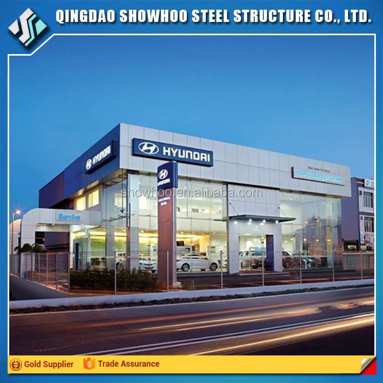 Buy Prefabricated Light Steel Structure Car Showroom Building from ...