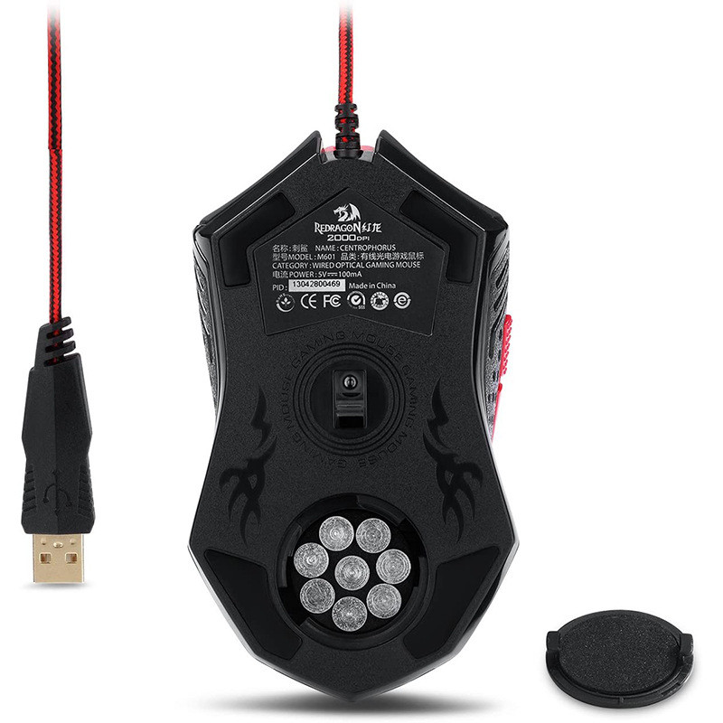 Buy Red Ragon M601 Gaming Mouse Thorn Shark Gamer Wired Luminous ...