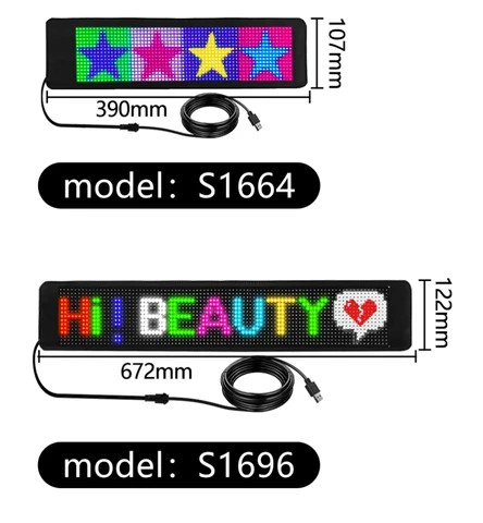 Buy S1632 Rgb Flexible Led Screen Usb Smart App Control Scrolling Sign ...
