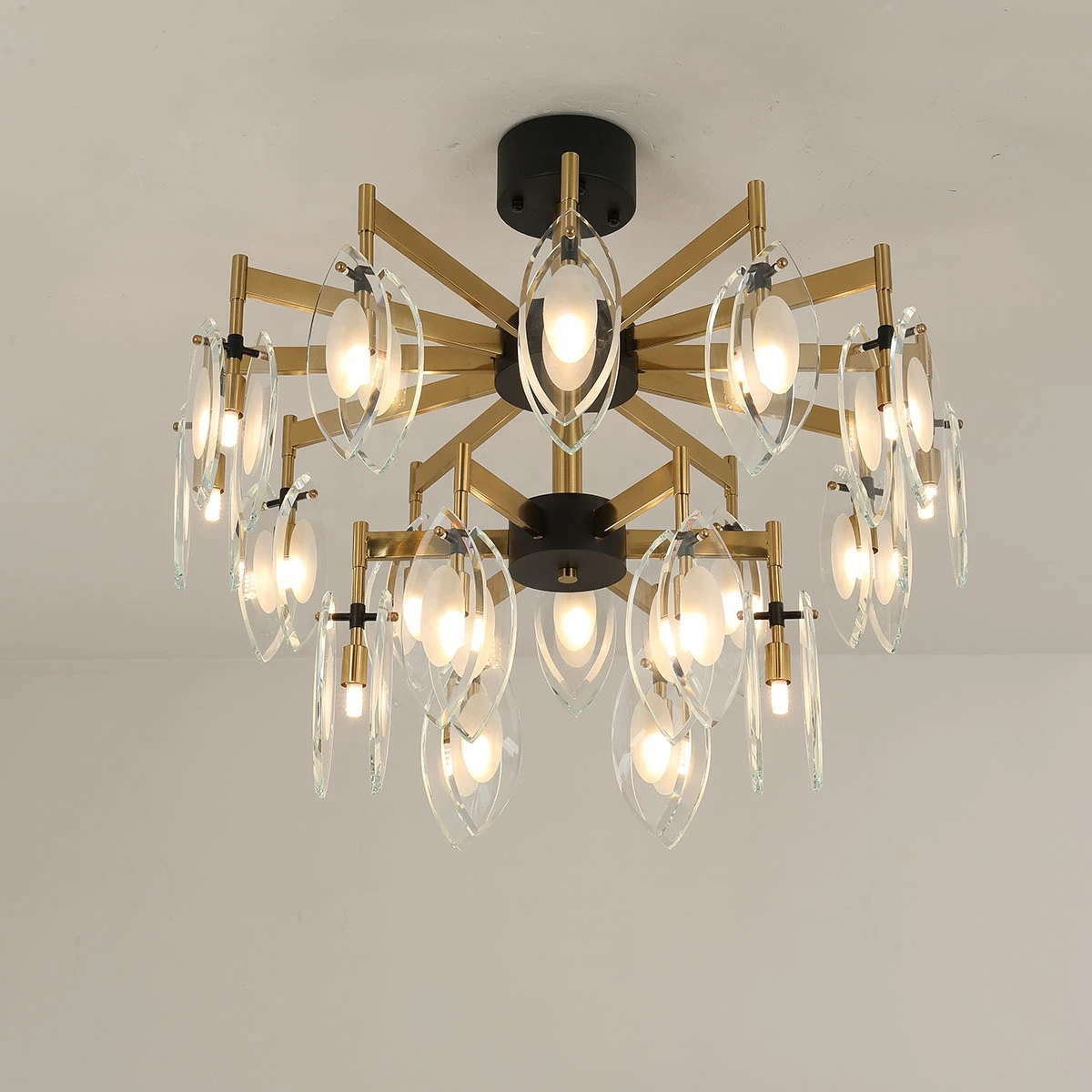 Buy Spanish Pendant Light With Flower Ceiling Lamp Fixture And Leaf ...