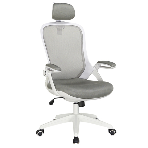 Buy White Mesh Office Chair Ergonomic Task Desk Chair With Adjustable ...