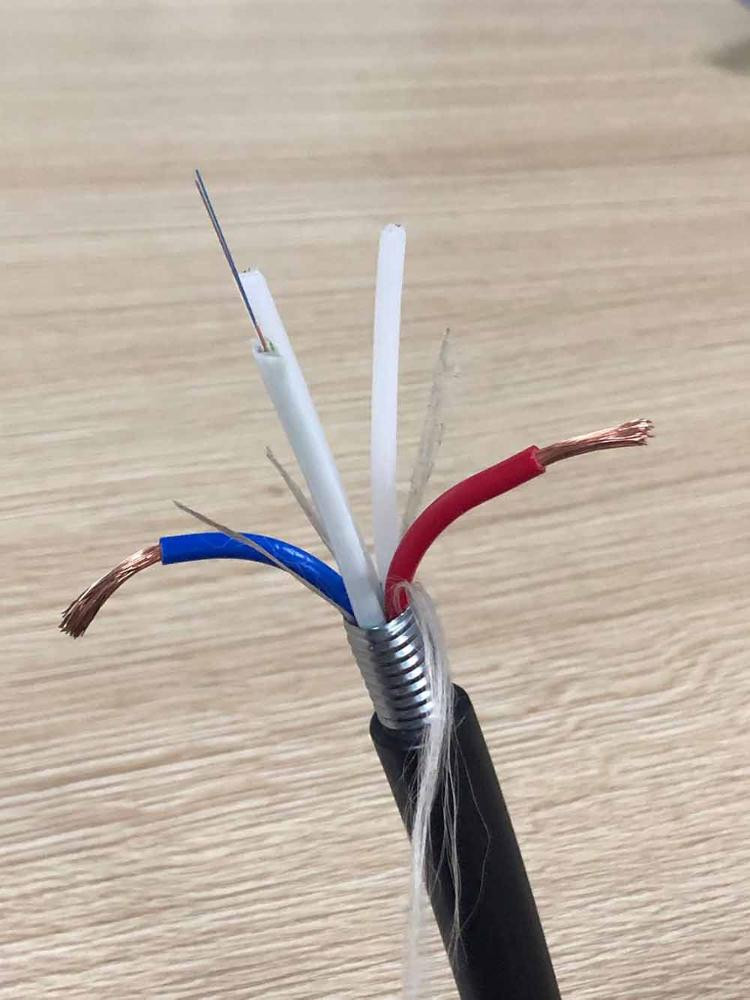 Buy Zx-ofc Composite Optical Power Fiber Optic Cable 8 Core Oplc Multi ...