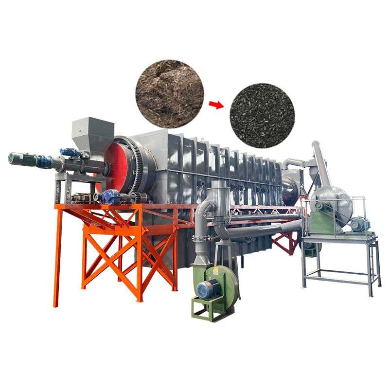Buy Smokeless Continuous Carbonization Rotary Furnace Rice Straw Bran ...