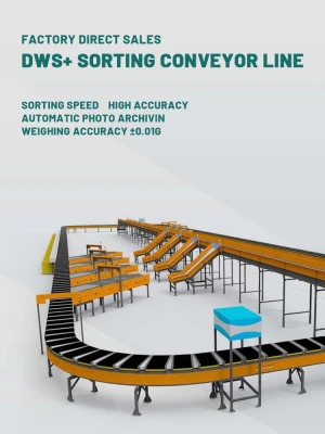 Buy Dws Static System High-speed Sorting Machine Package Belt Sorting Line Conveyor For Logistic ...