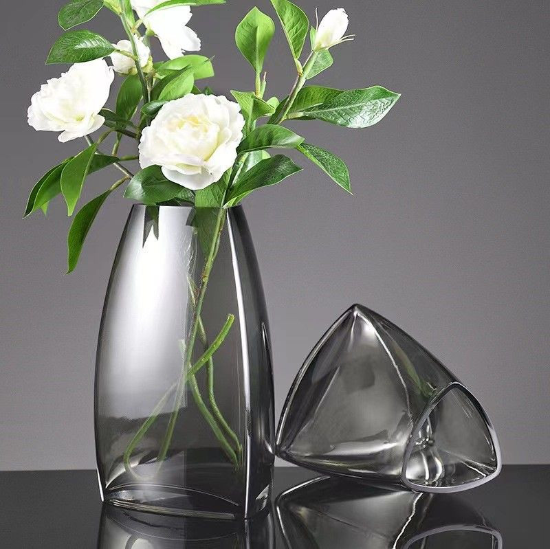 Buy Triangular Glass Vase from Shanxi Zhenxin Glass, China | Tradewheel.com