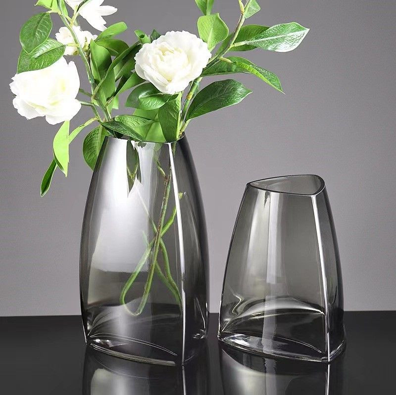 Buy Triangular Glass Vase from Shanxi Zhenxin Glass, China | Tradewheel.com