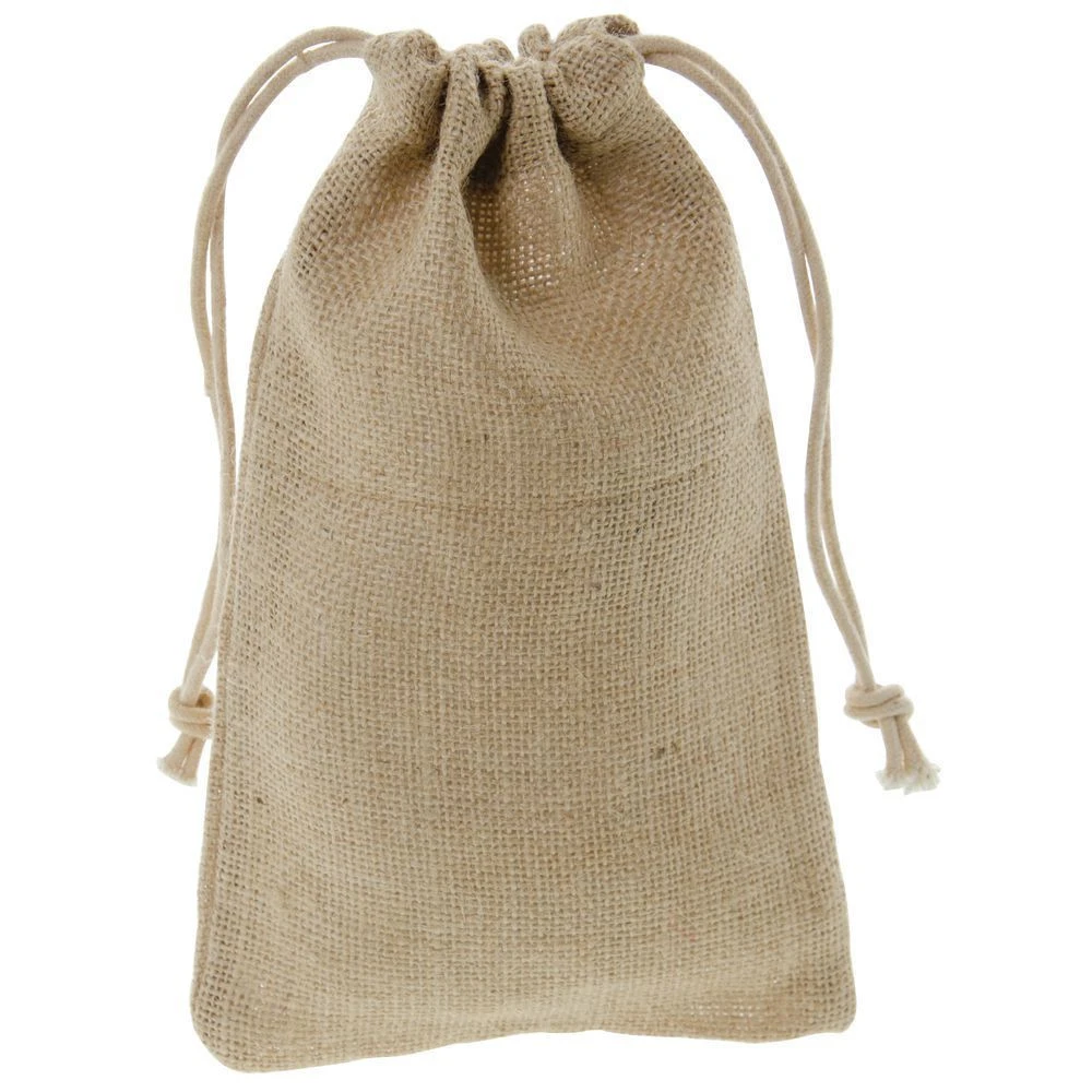 Buy Mini Size Jute Burlap Drawstring Pouch from Flymax exim, India ...