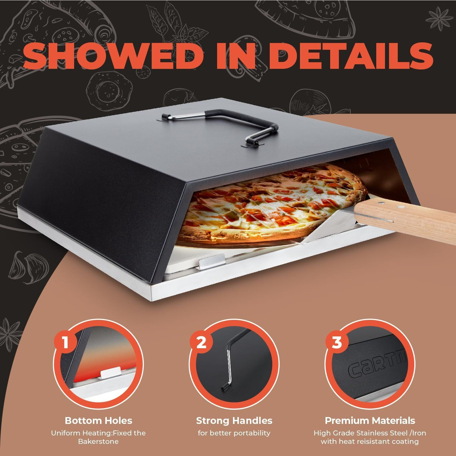 Buy Flyzza Outdoor Bbq Pizza Oven For Grill from Ningbo Yingchuang ...
