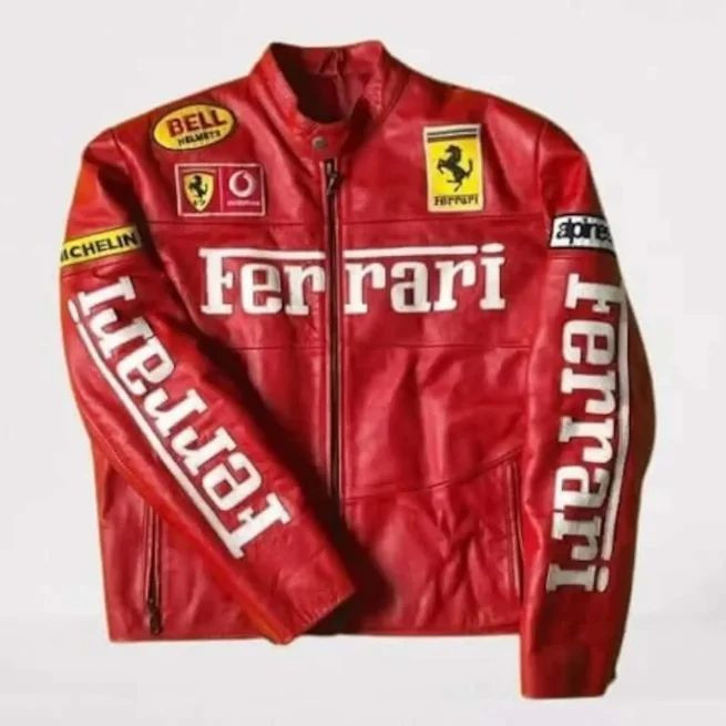 Buy Ferrari F1 Racing Red Leather Jacket from TREX international co ...