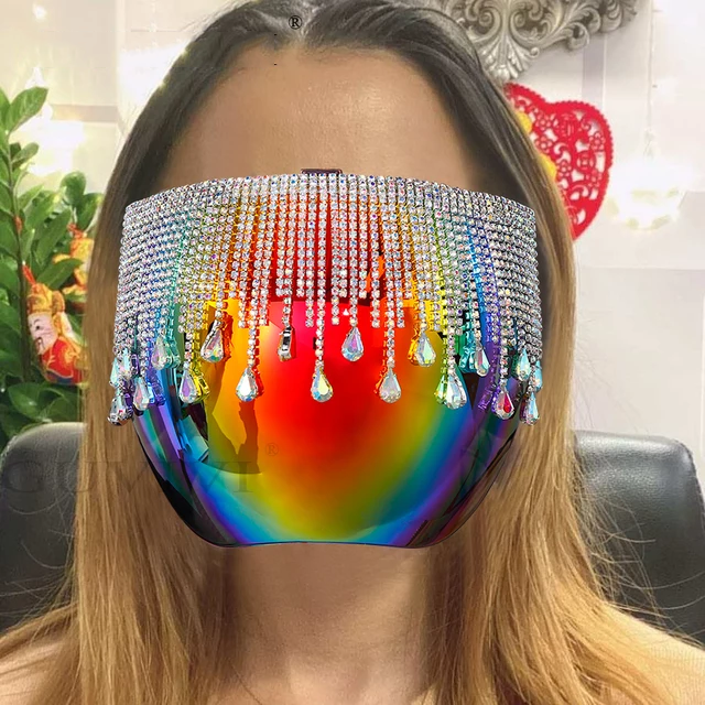 Buy 2021 Full Shield Protection Mirror Clear Oversized Sunglasses ...