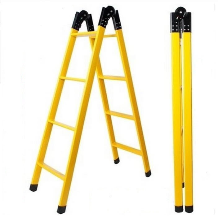 Buy 3m Foldable Easy Store Step Ladder Fiberglass Insulated Ladders ...