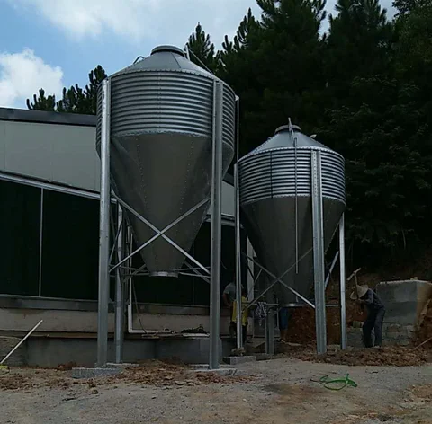 Buy 3t Small Capacity Galvanized Steel Silos Grain Storage Silos Animal ...