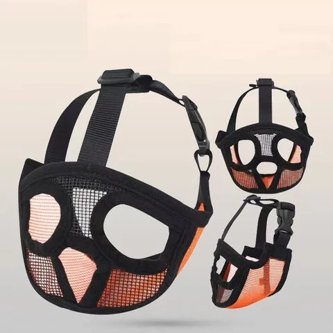 Buy Adjustable Pet Dog Mask Anti Bark Bite Chewing Mesh Mouth Muzzle ...