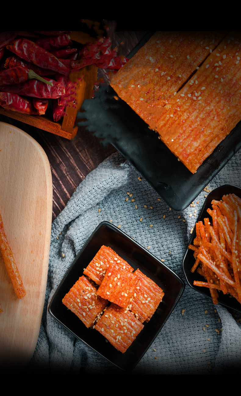 Buy Chinese Factory Bulk Grain Fish Tofu Spicy Snacks Hot Strips Snacks ...