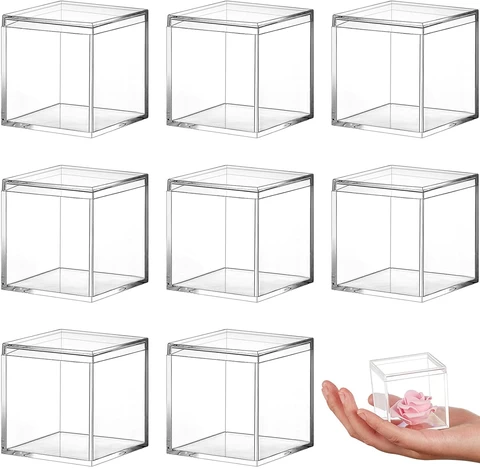 Buy Clear Plexiglass Sugar Cube 55x55x55mm Food Containers Food Grade ...