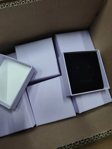 Buy Custom 2 Pieces Kraft Cardboard Purple Paper Box For Jewelry ...