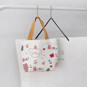 Buy Custom Black Canvas Shopping Drawstring Bag For Women from ...