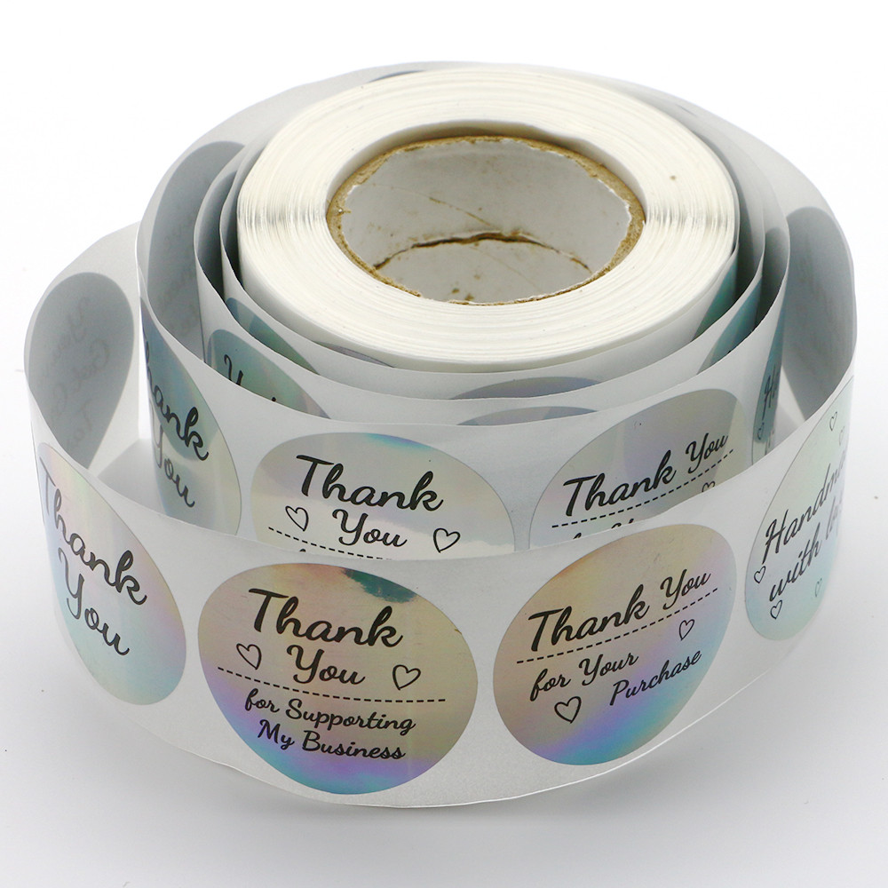 Buy Custom Label Roll Printing Packaging Thank You Stickers Labels ...
