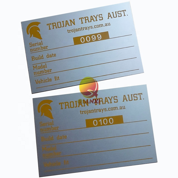 Buy Custom Print Die Cut Metal Label Plate Self Adhesive Brand Name ...