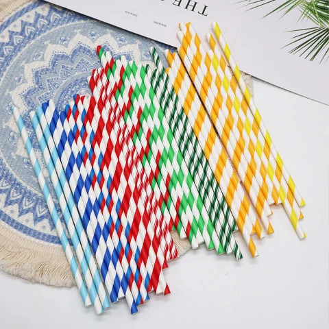 Buy Customisable Colored Comfy Package Paper Drinking Straws 100% ...