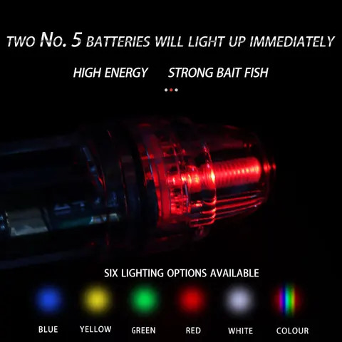 Buy Deep Drop Fishing Light Transparent Plastic Aa Battery Powered Led ...