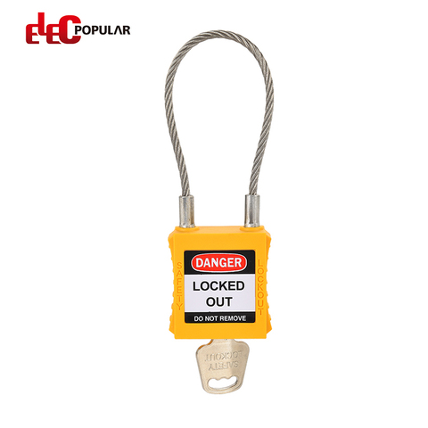 Buy Elecpopular Master Keyed Safety Cable Padlock With Custom Laser ...