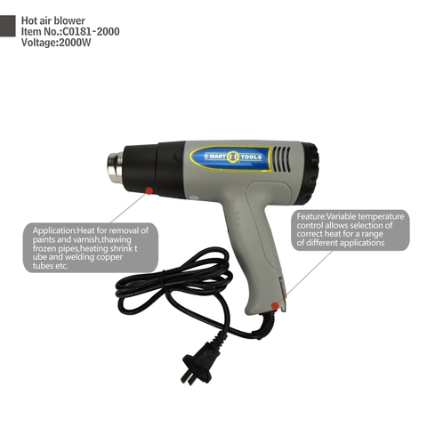 Buy Electric Shrinking Heat Gun Hot Air Blower Hot Air Heat Shrink Gun ...