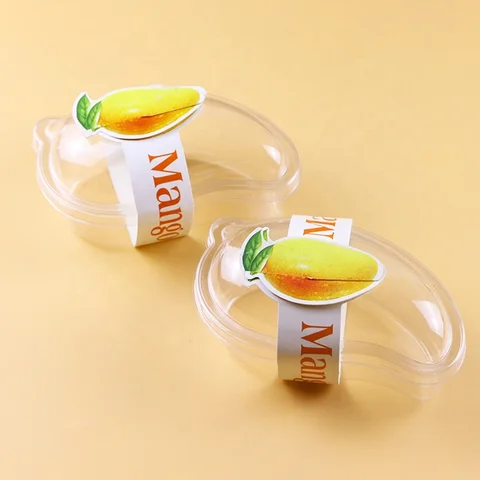 Buy Fruit Shaped Plastic Mango Box Pet Cake Packaging Box Wholesale ...