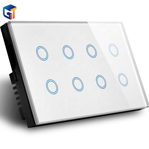 Buy G-tech Plus Smart Switch 8 Gang Toughened Glass Crystal Panel ...