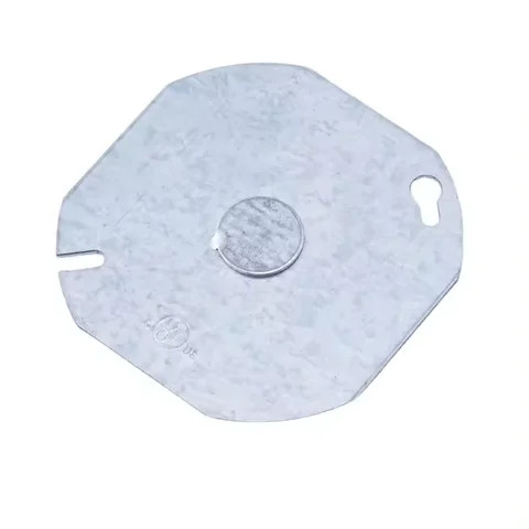Buy Galvanized Steel Silver Octagon Cover Metal Boxes Flat Covers ...
