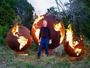 Buy Garden Outdoor Metal Sphere World Map Globe Fire Pits from Yuncheng ...