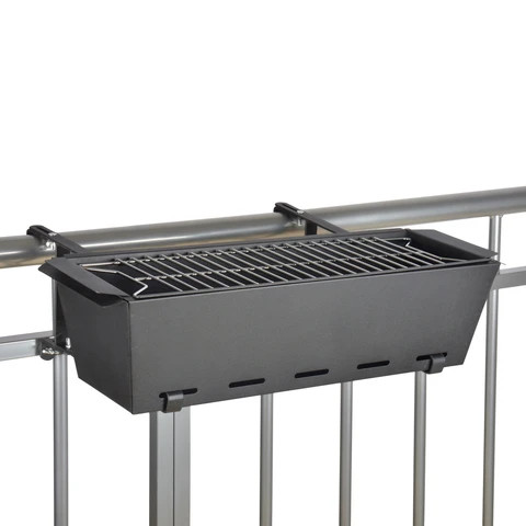 Buy Hot Sale Balcony Hanging Bbq Grill Easy Assembled Metal Rectangle ...