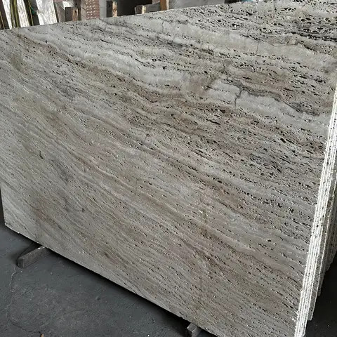 Buy Hot Sale Natural Roman Cream White Travertine Slabs Wall Panel For ...