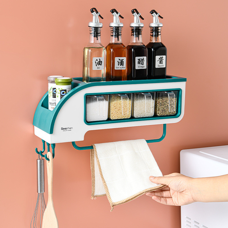 Buy Multifunctional Wall Mounted Kitchen Seasoning Box Condiment ...