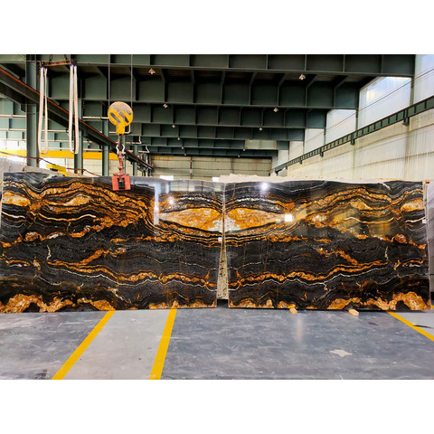 Buy Natural Real Black With Gold Matrix Titanium Granite Slabs Magma Gold Granite For Cabinet ...