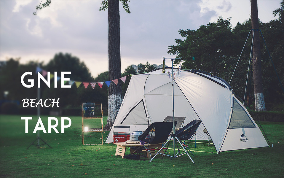 Buy Naturehike Outdoor Camping Beach Tarp With Poles Tent Sun Shelter ...