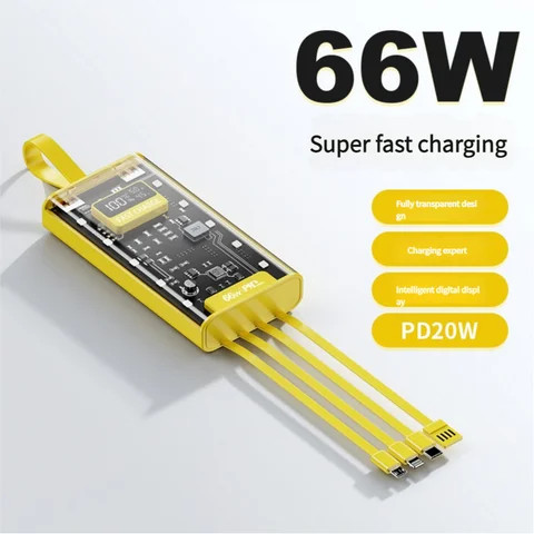 Buy New Transparent Power Bank Pd 22.5w Super Fast Charging 10000mah ...