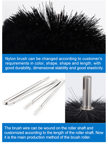 Buy Nylon Spiral Roller Brushes Rotary Brush Cleaning Spiral Bristle ...