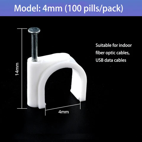Buy Plastic Electric Cable Clips With Steel Nails Cable Mount Wall ...