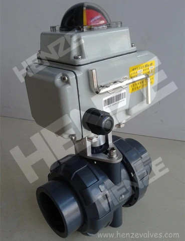 Buy Plastic Upvc, Cpvc, Pph, Pvdf, Frpp Actuated Ball Valve from Henze Valves Corporation, China ...