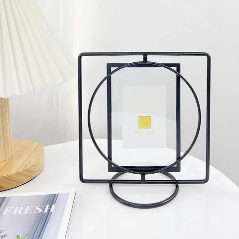 Buy Pretty Material Rectangle Iron Frames Electroplating Metal Photo ...