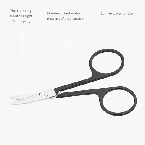 Buy Professional Ear Eyebrow Trimming Stainless Steel Fine Straight ...